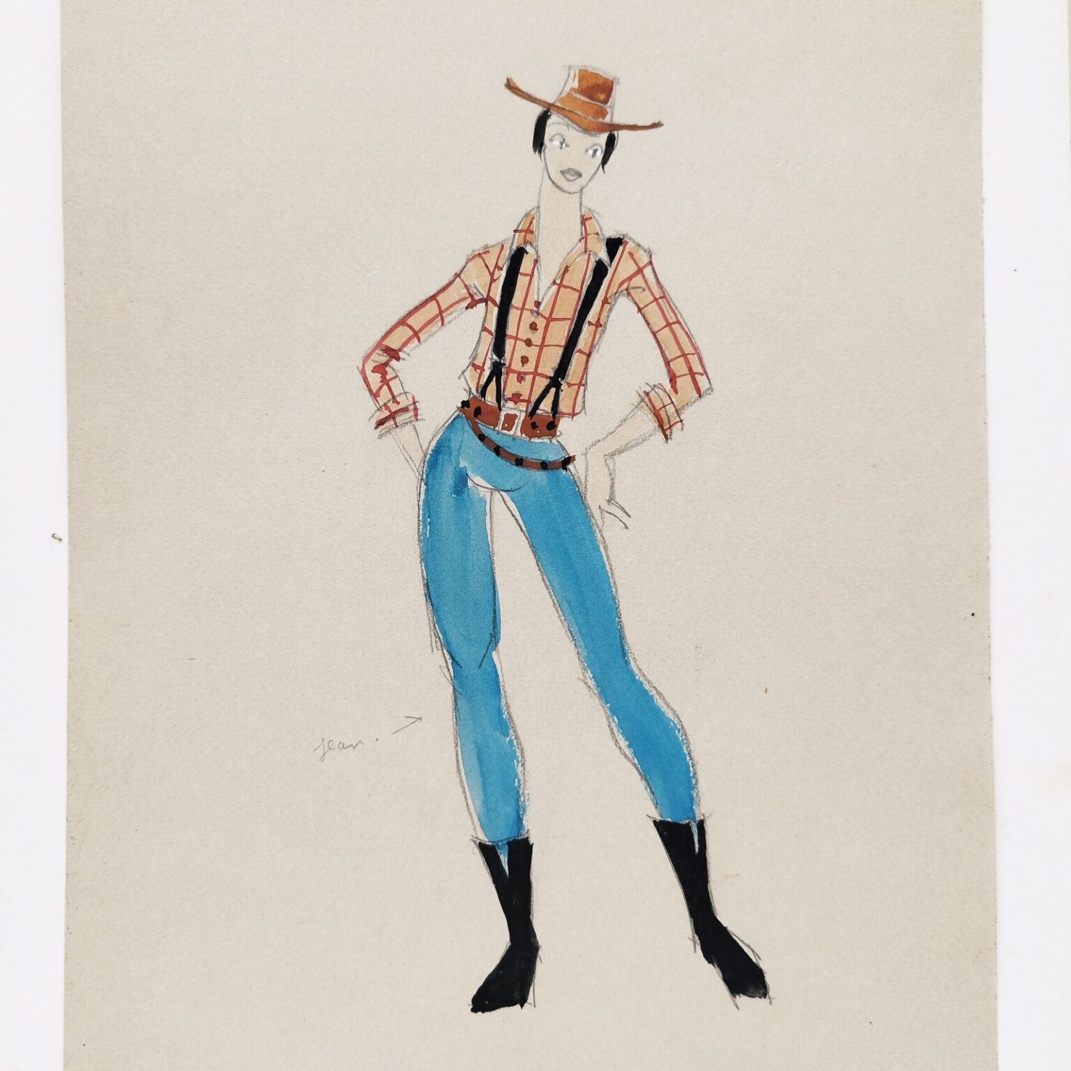 Planche costume théâtre contemporain, Virginie - Acolytes Antique