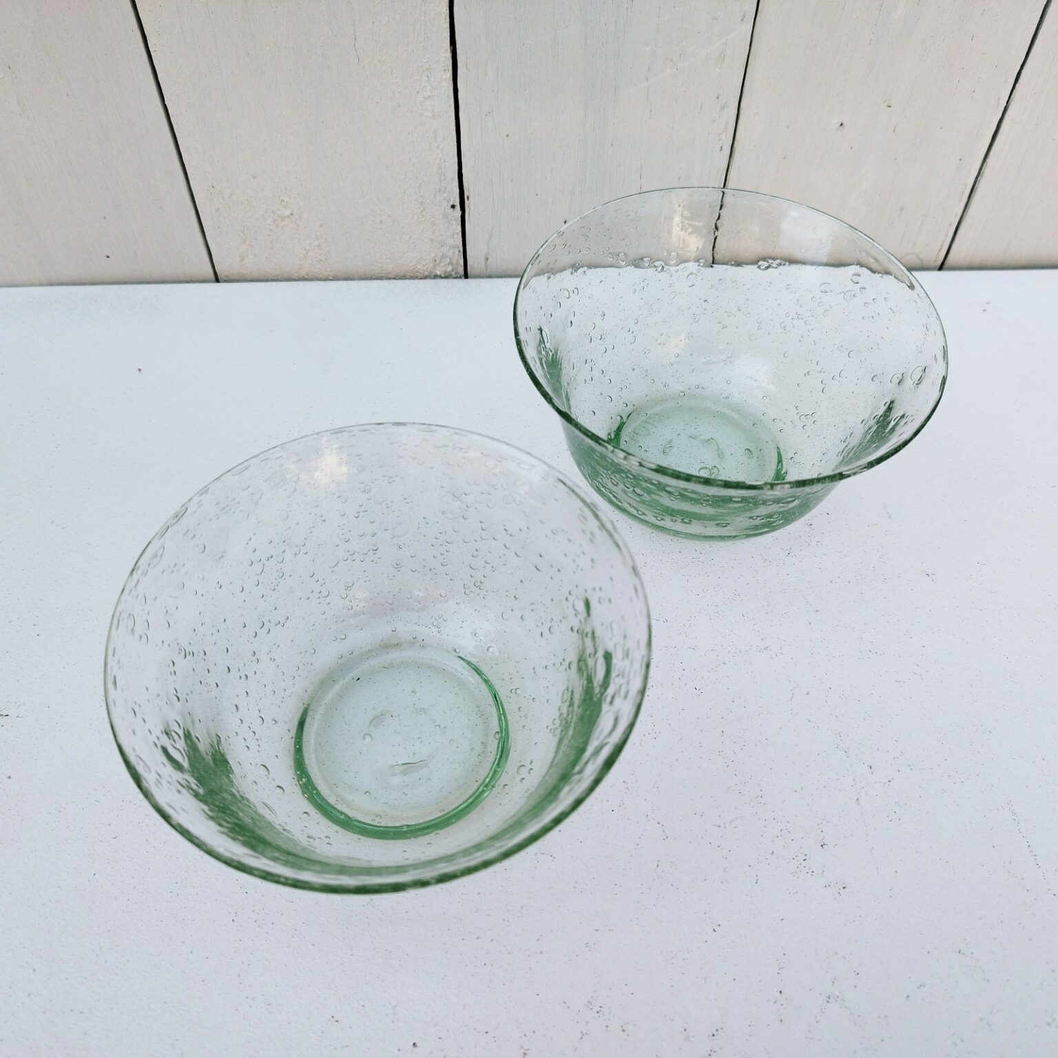 Coupelles en verre soufflé, verrerie Biot, vintage - Acolytes Antique